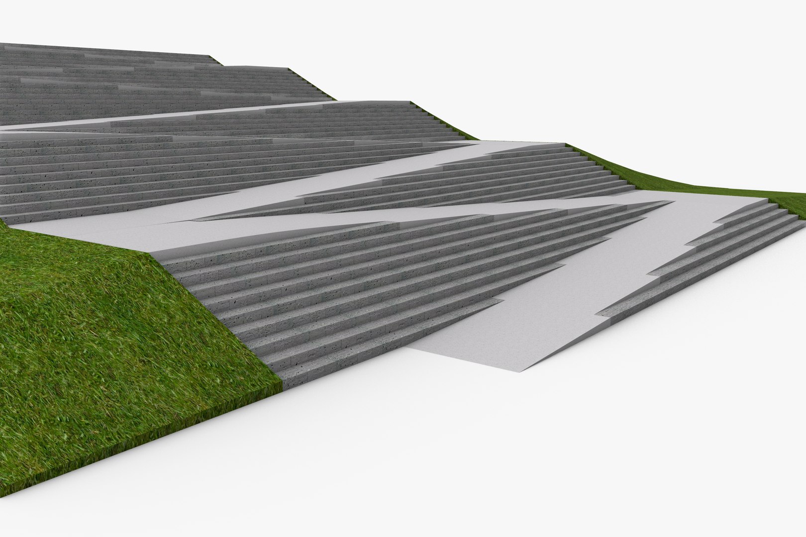 Stair Ramp Blend Landscape Objects 3D Model - TurboSquid 2046807