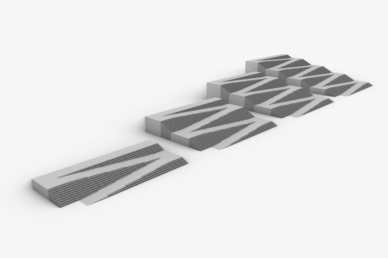 Stair Ramp Blend Landscape Objects 3D Model - TurboSquid 2046807