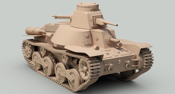 3d model japanese light tank ha