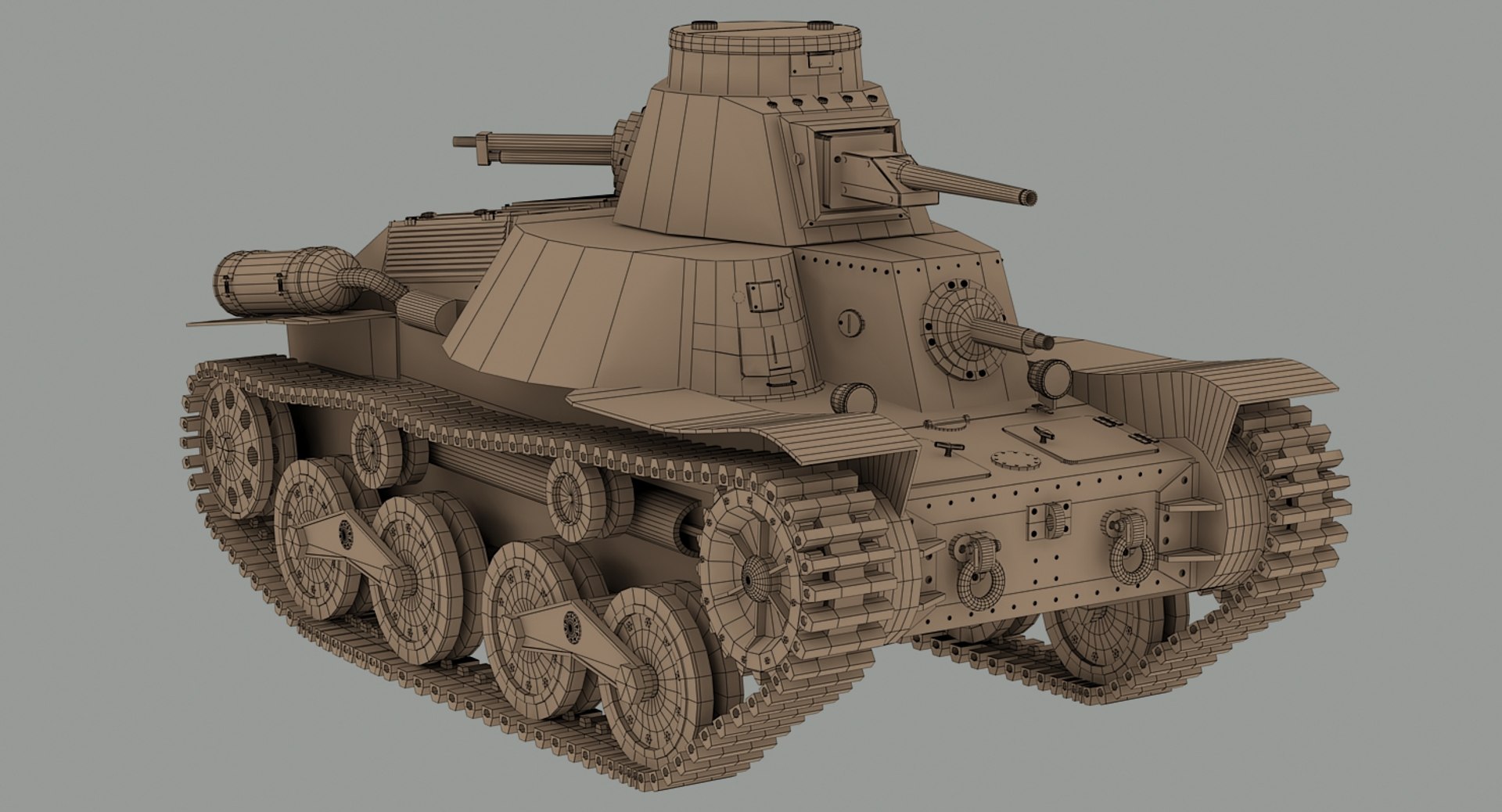 3d Model Japanese Light Tank Ha