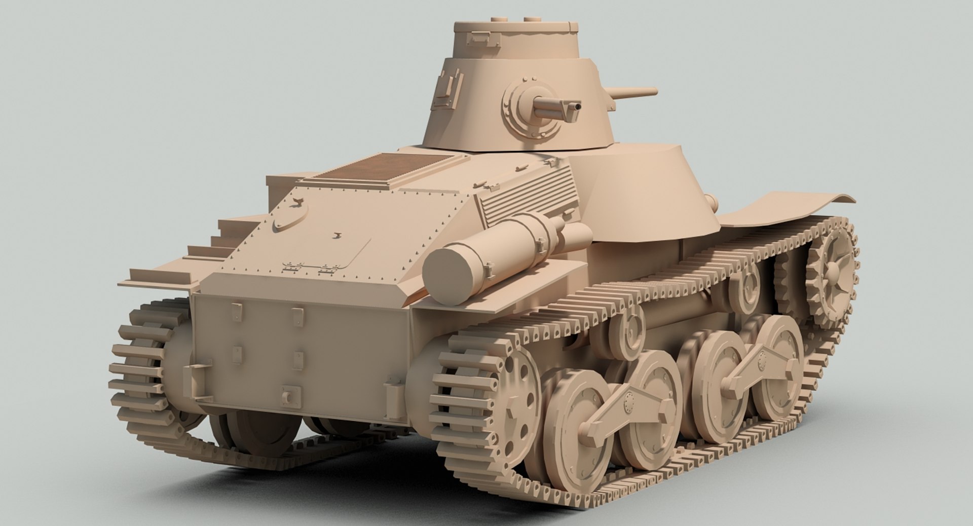 3d Model Japanese Light Tank Ha