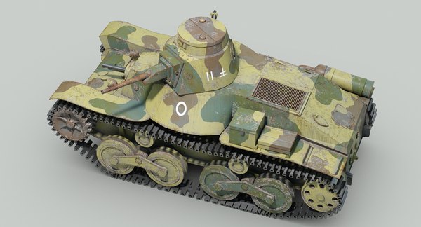 3d model japanese light tank ha
