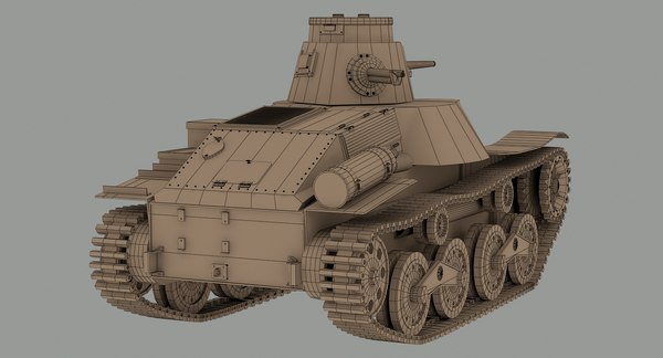 3d model japanese light tank ha