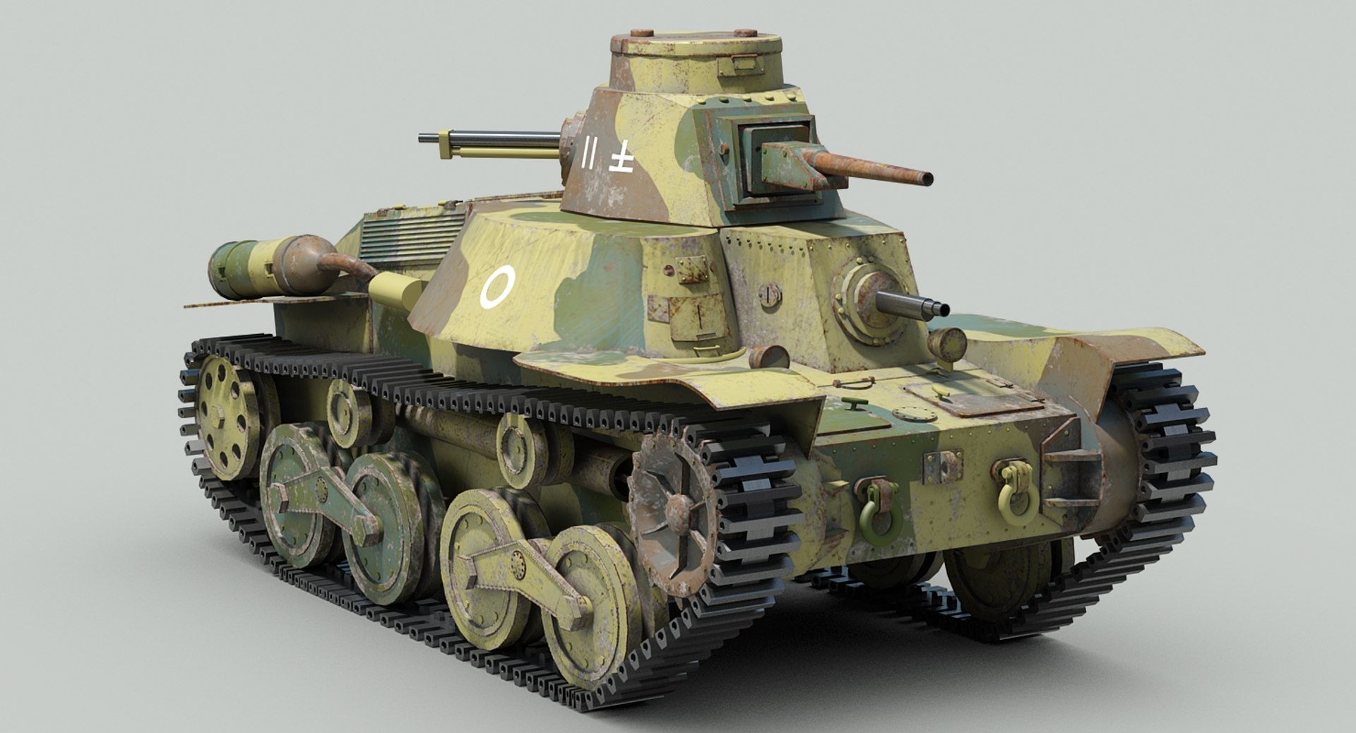 3d Model Japanese Light Tank Ha