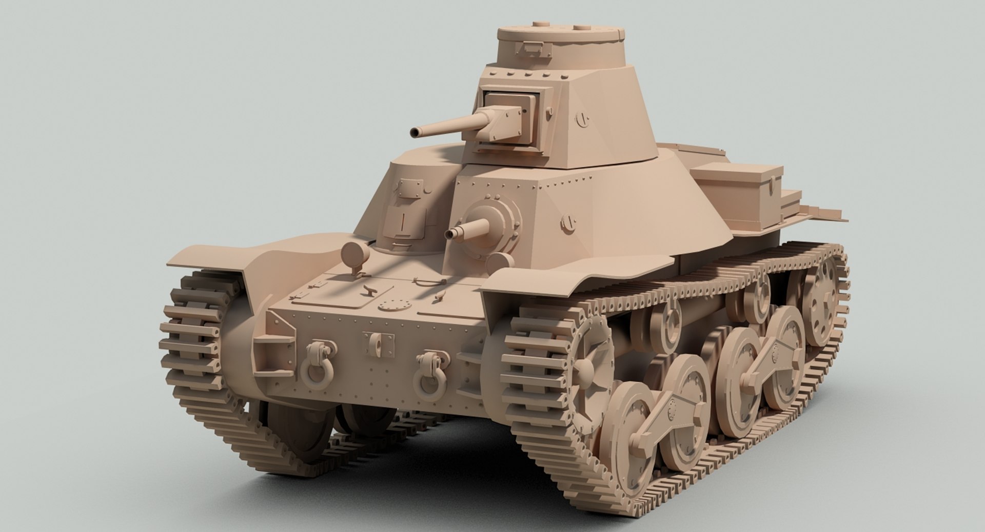 3d Model Japanese Light Tank Ha