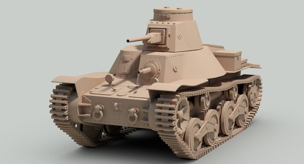 3d model japanese light tank ha
