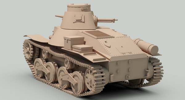 3d model japanese light tank ha