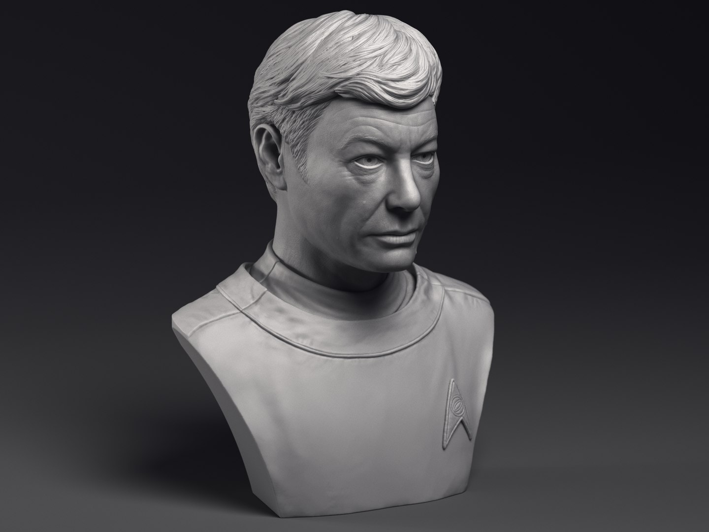 DeForest Kelley As Dr Leonard McCoy Bust 3D Model - TurboSquid 2082781