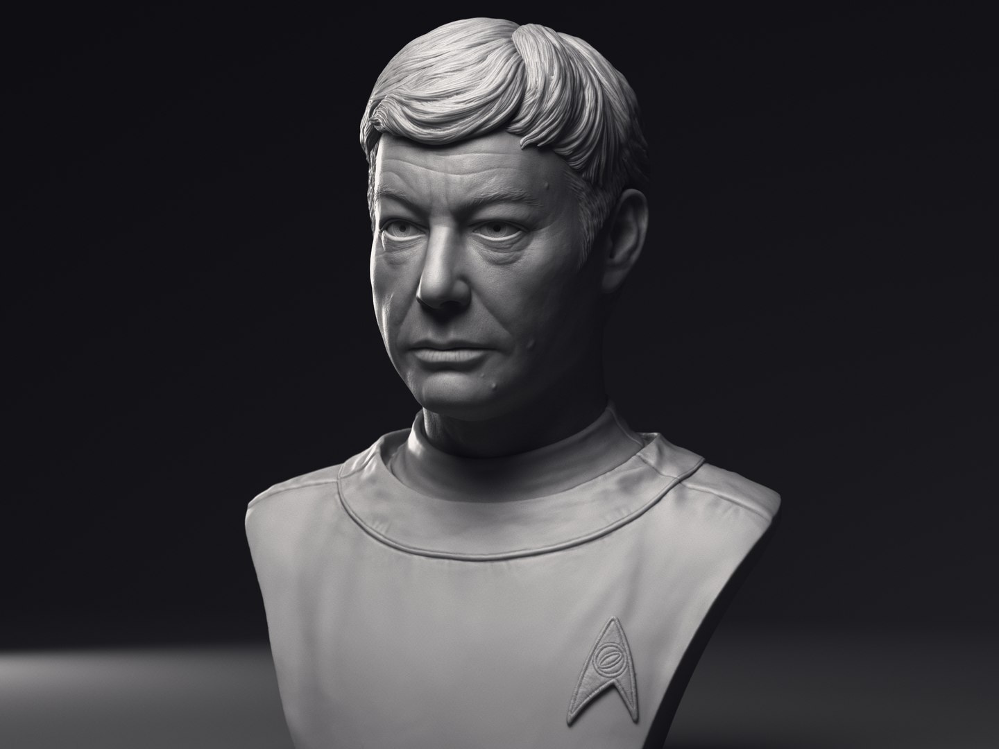 DeForest Kelley As Dr Leonard McCoy Bust 3D Model - TurboSquid 2082781