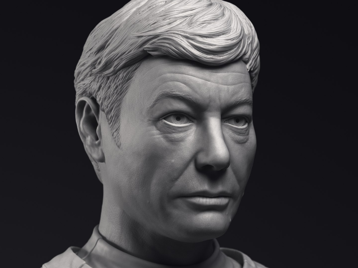DeForest Kelley As Dr Leonard McCoy Bust 3D Model - TurboSquid 2082781