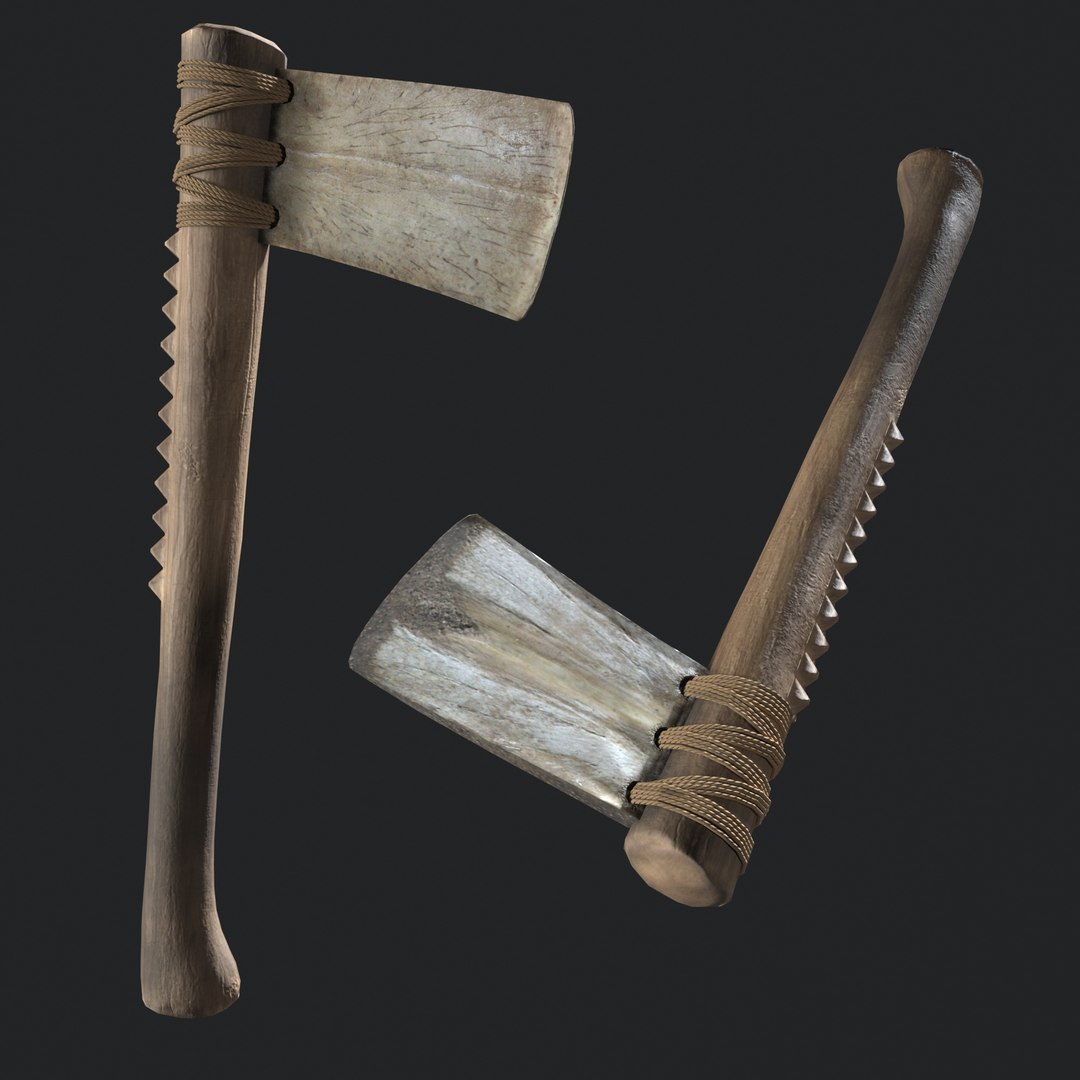 Ancient Bone Ax 3D Model - TurboSquid 2046326