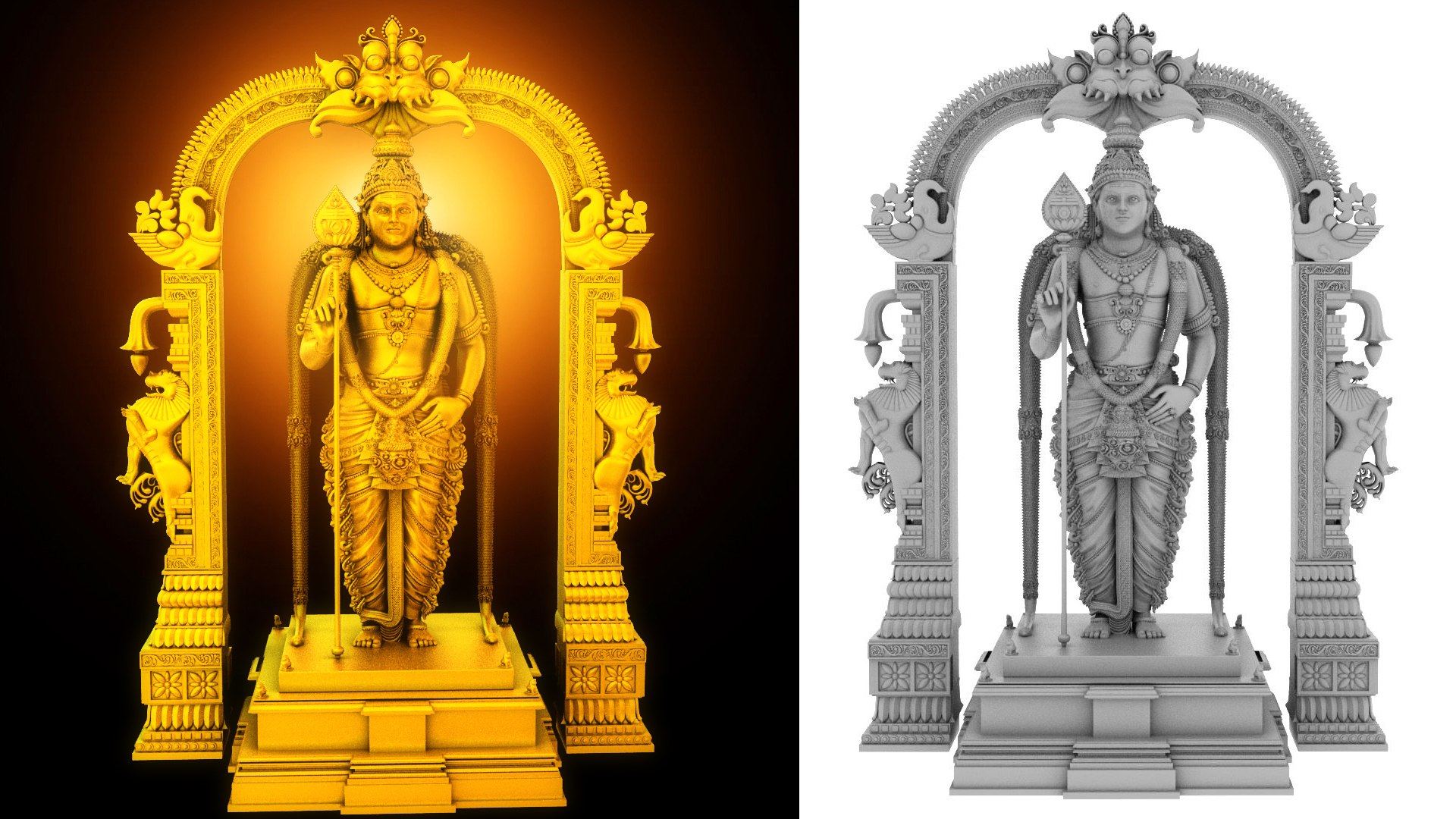 3D Lord Murugan Muruga Statue Model - TurboSquid 1856297