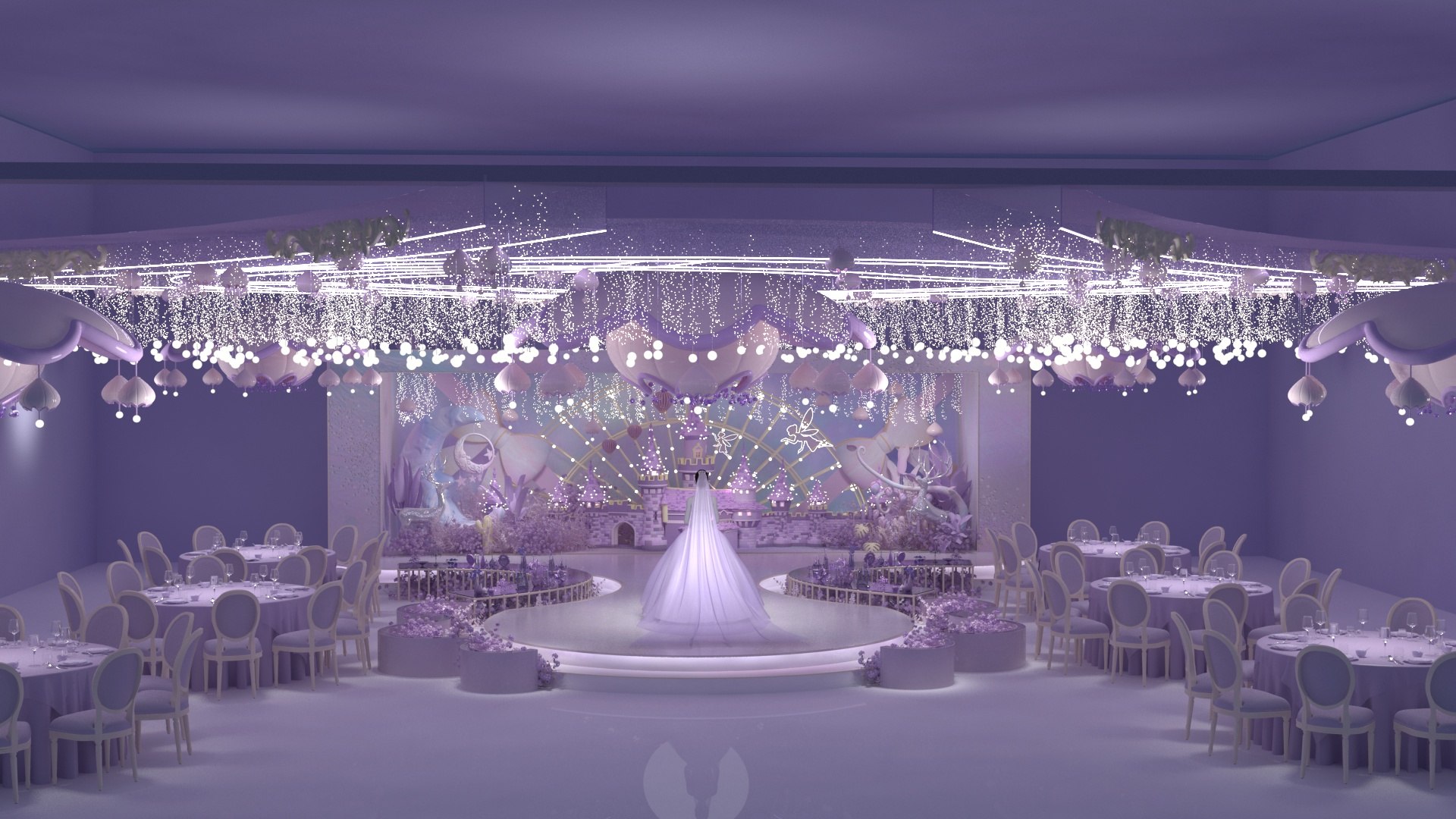 Wedding Banquet Hall 4 3D - TurboSquid 1915100