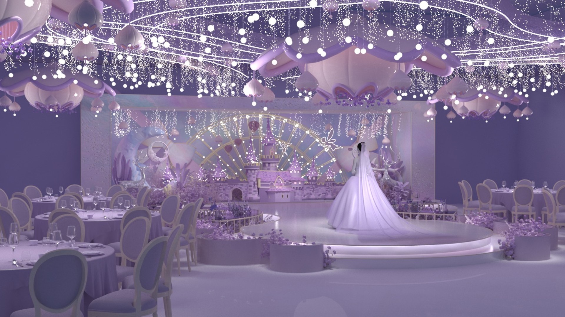Wedding Banquet Hall 4 3D - TurboSquid 1915100