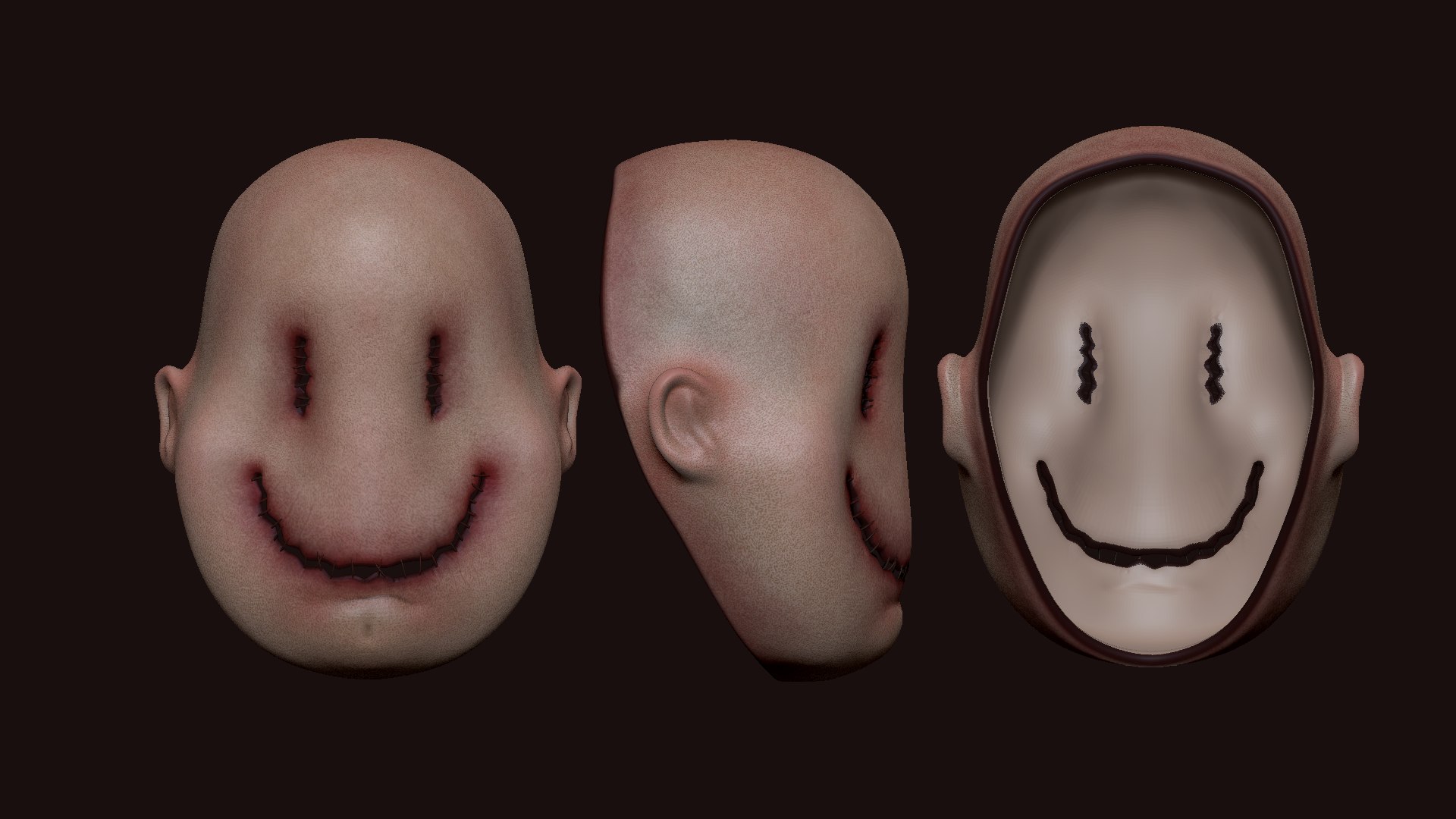 Creepy Smiley Terror Halloween 3D Model - TurboSquid 1623036