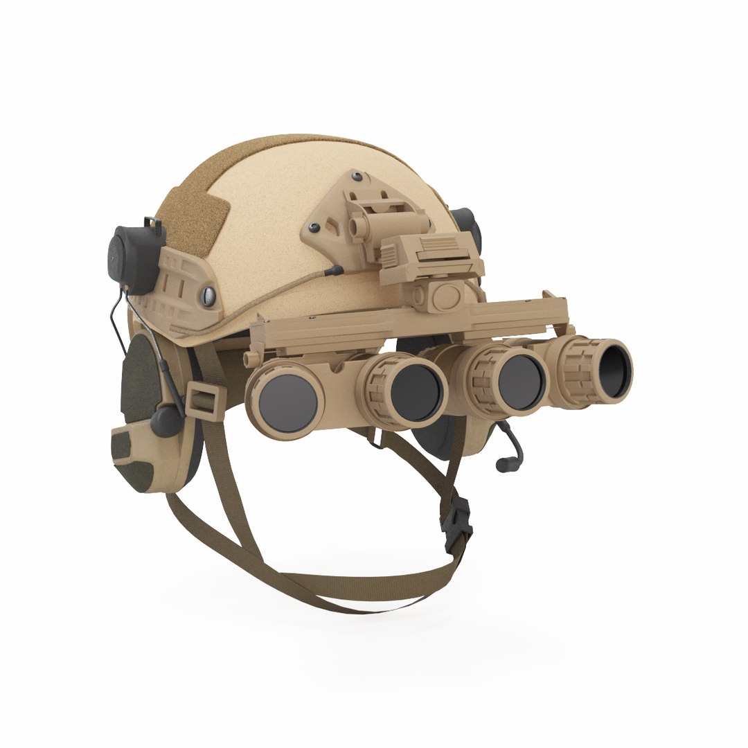 Tactical Ballistic Helmet Digital Camo With Fur Yellow 3D Model ...