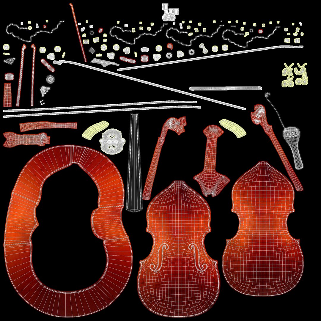 3D Double Bass Model - TurboSquid 1493764