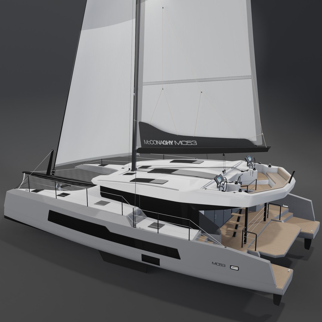 McConaghy MC53 3D Catamaran PBR Model - TurboSquid 2210891