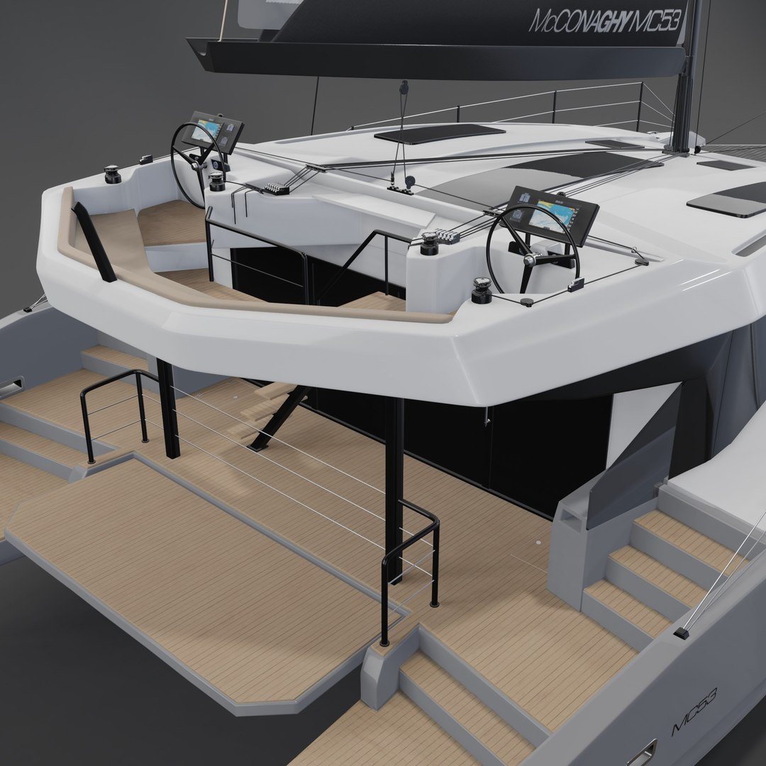 McConaghy MC53 3D Catamaran PBR Model - TurboSquid 2210891