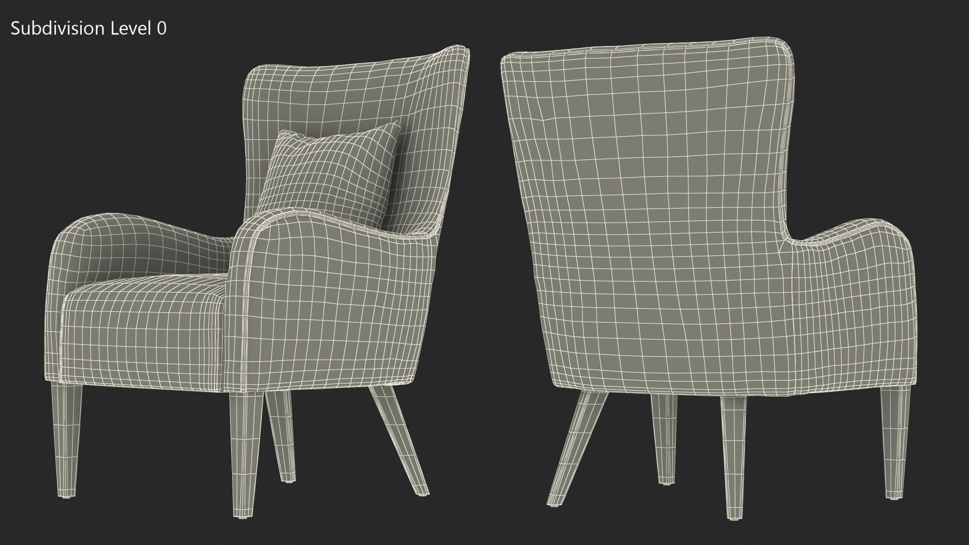 Coaster Accent Chair with Curved Arms Pink 3D model - TurboSquid 1997571