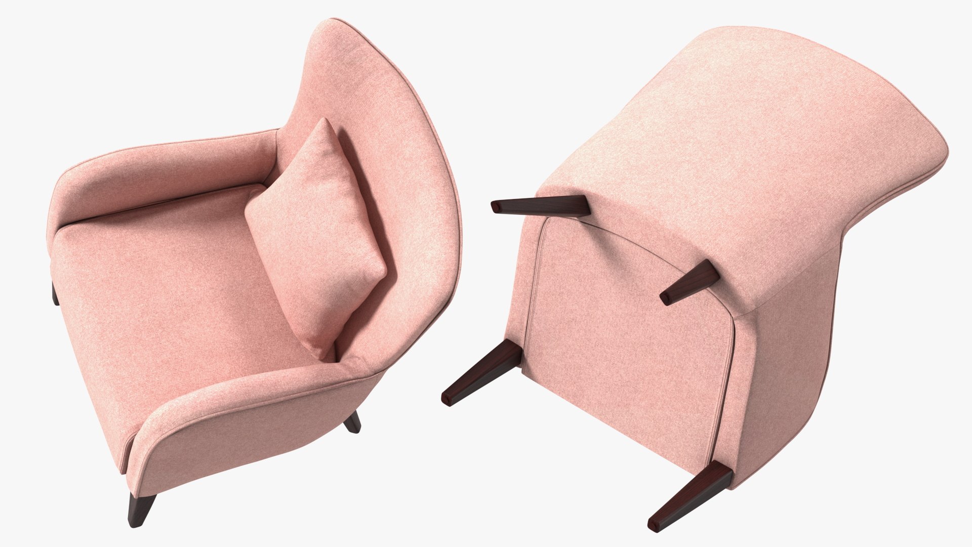 Coaster Accent Chair with Curved Arms Pink 3D model - TurboSquid 1997571