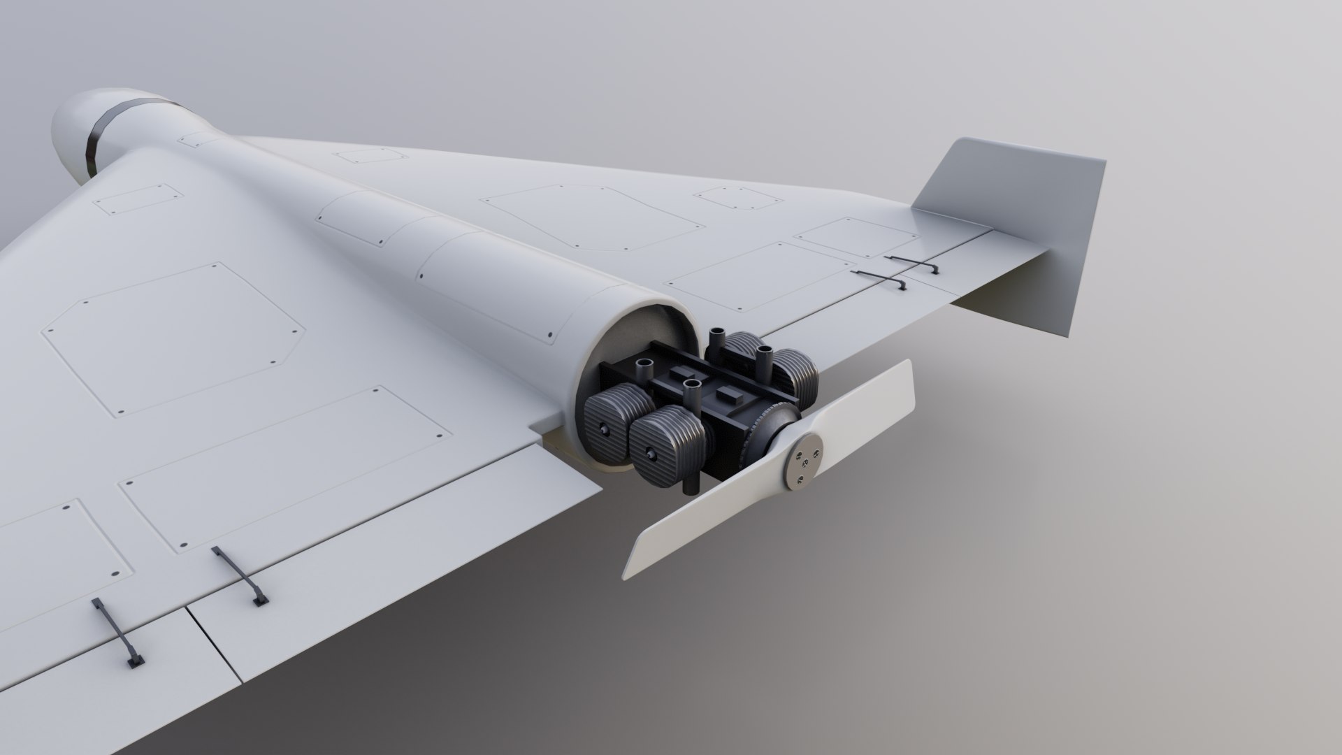 Shahed-136 Kamikaze Drone Low-poly 3D Model - TurboSquid 2337846