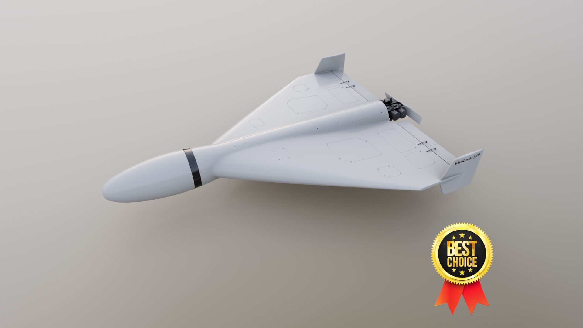 Shahed-136 Kamikaze Drone Low-poly 3D Model - TurboSquid 2337846
