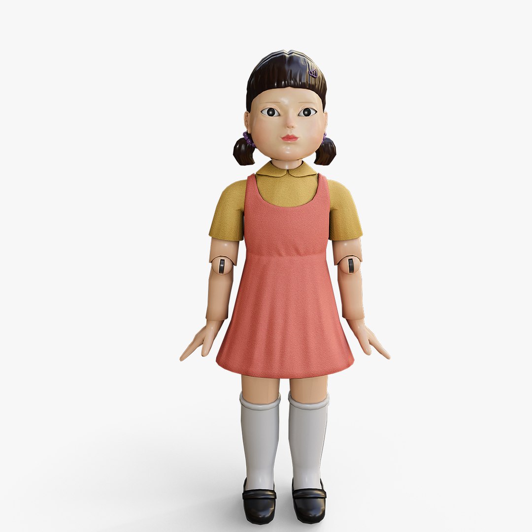 3D Squid Game Doll - Low Poly Rigged 3D Model - TurboSquid 2332274