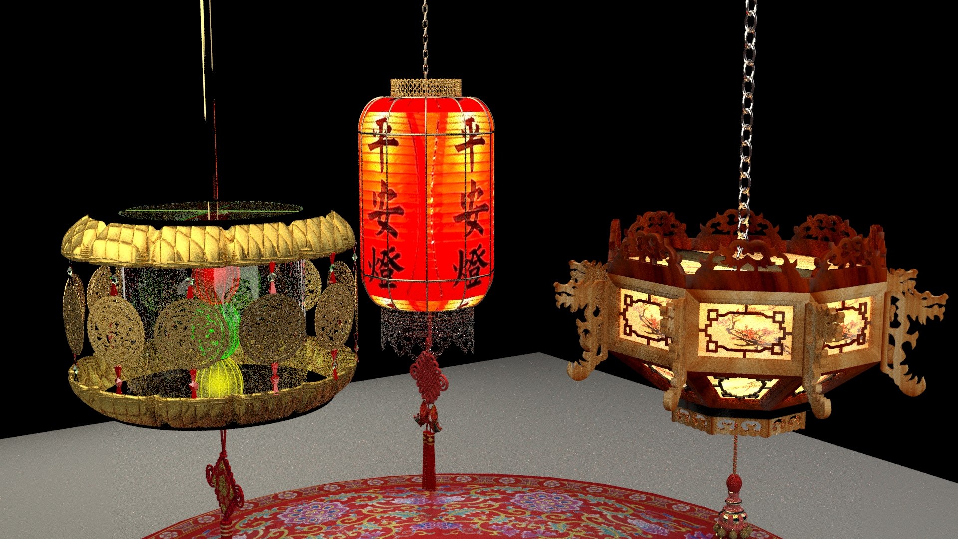 Chinese Red Lantern 3D Model - TurboSquid 2061731