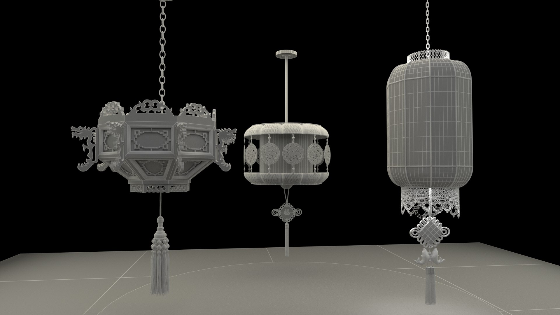 Chinese Red Lantern 3D Model - TurboSquid 2061731
