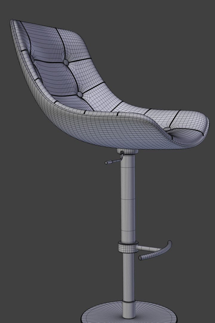 free bar stool 3d model