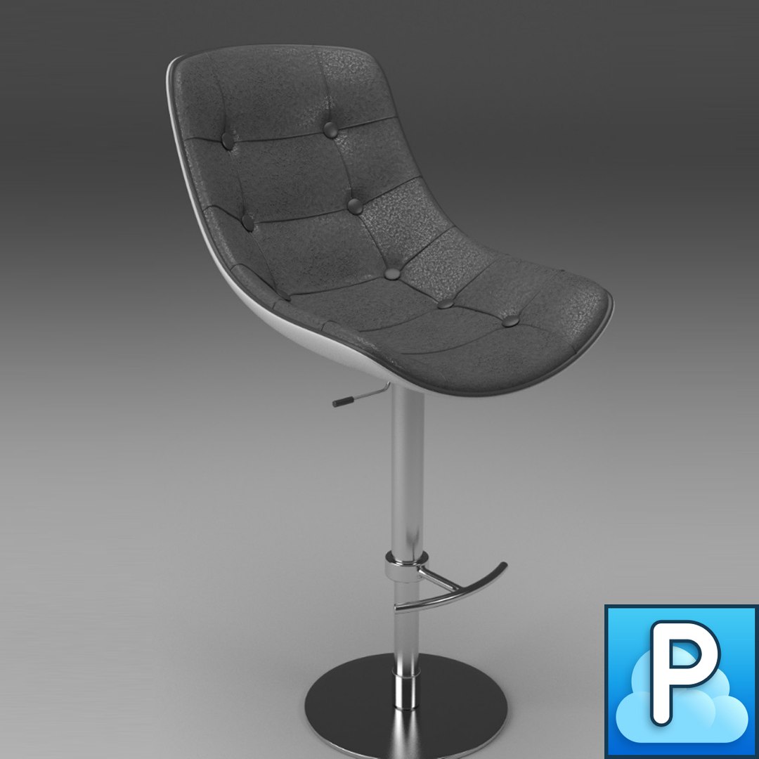 free bar stool 3d model