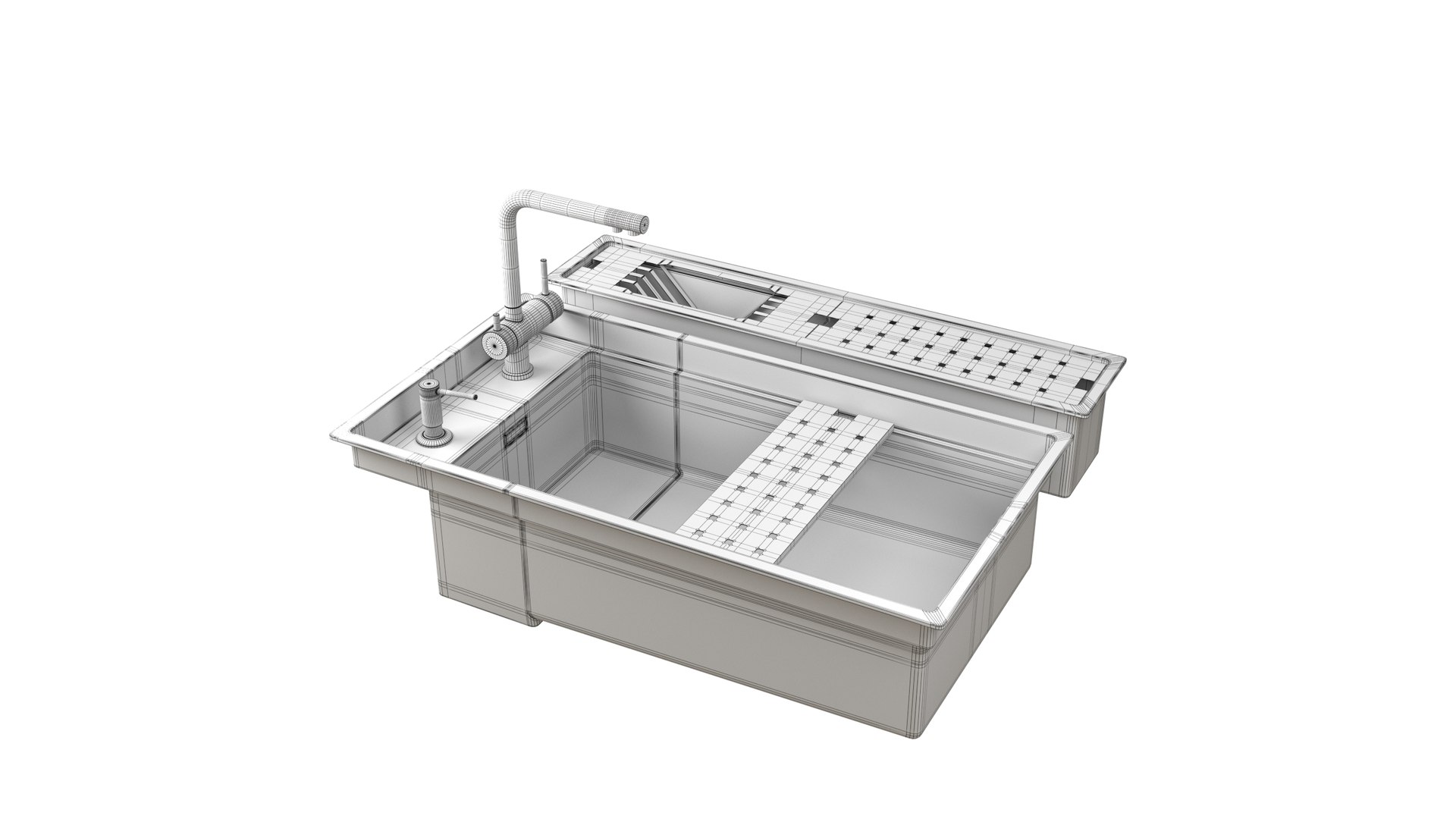 Sink And Mixer Omoikiri Kinaru Pro 86-UI 3D Model - TurboSquid 2090697