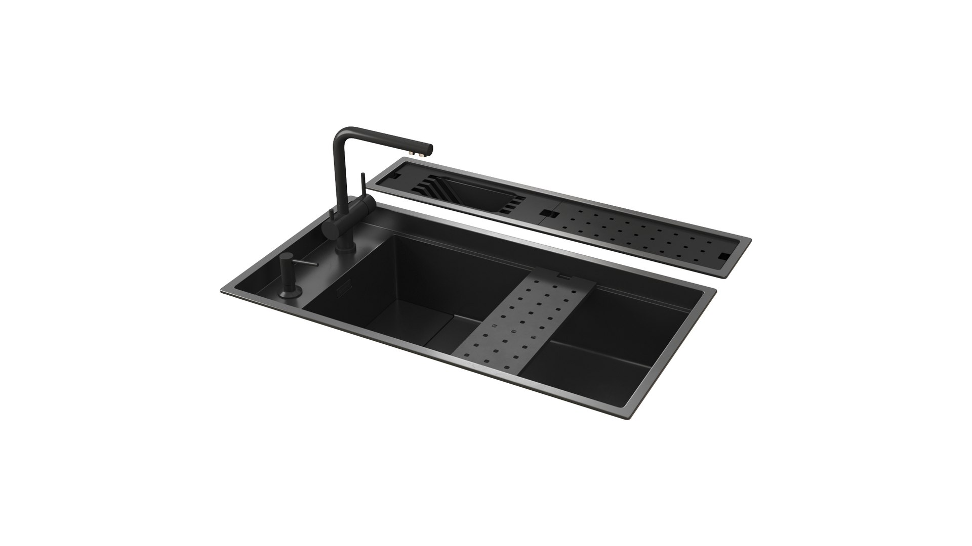 Sink And Mixer Omoikiri Kinaru Pro 86-UI 3D Model - TurboSquid 2090697