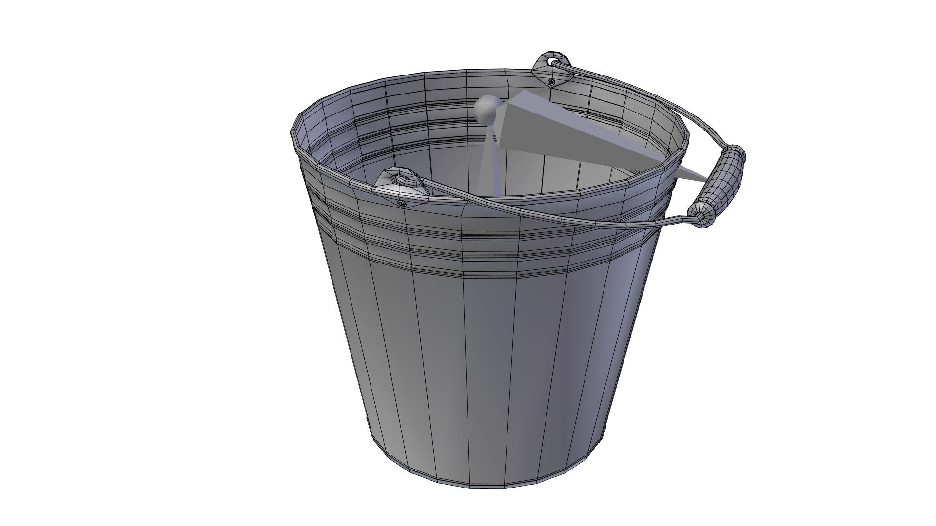 3D Vintage Galvanized Steel Bucket Model - TurboSquid 1332699