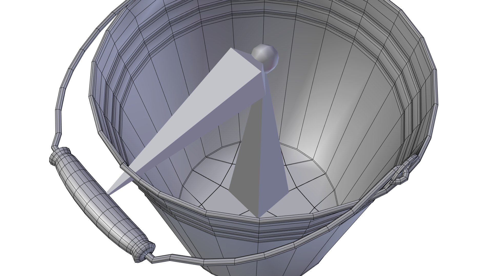 3D Vintage Galvanized Steel Bucket Model - TurboSquid 1332699