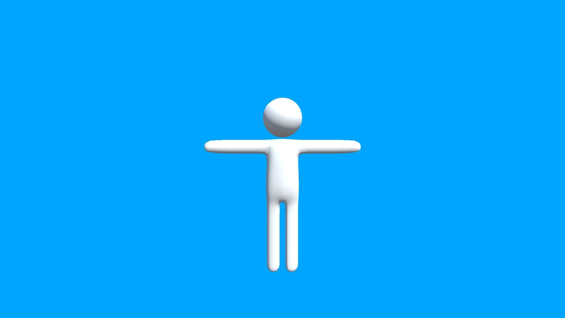 3D Model Simple Low Poly Stickman Character - TurboSquid 1994356
