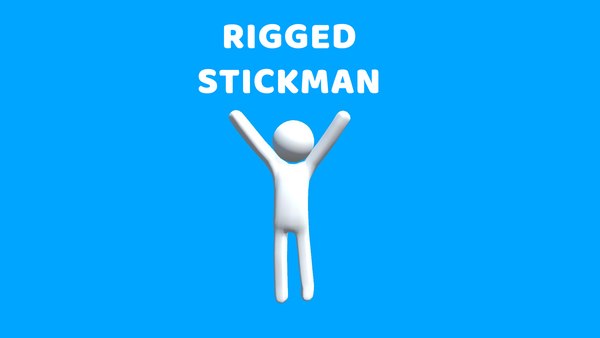 3D model Simple Low Poly Stickman Character - TurboSquid 1994356