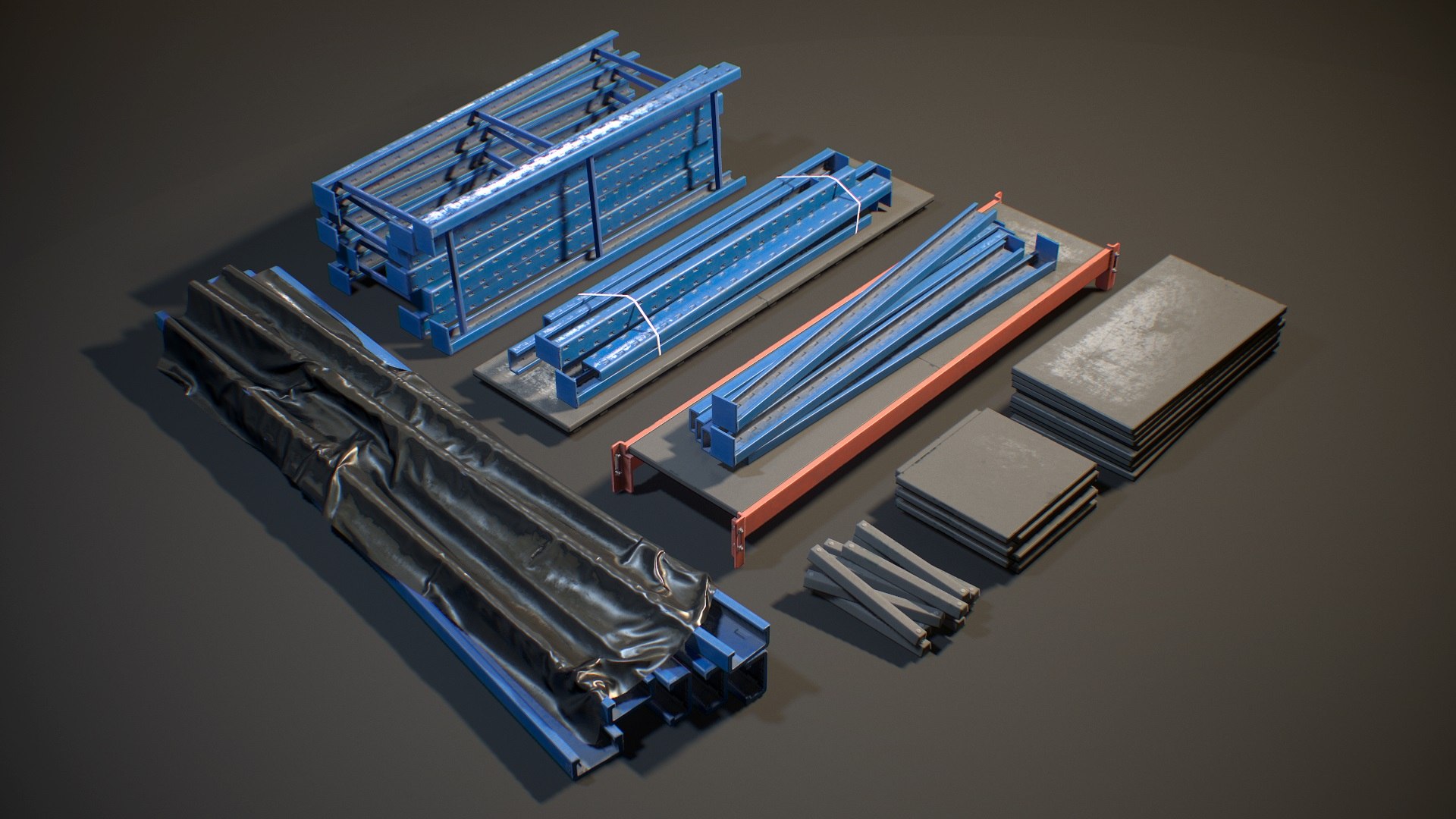 3D model storage rack - modular - TurboSquid 1179400
