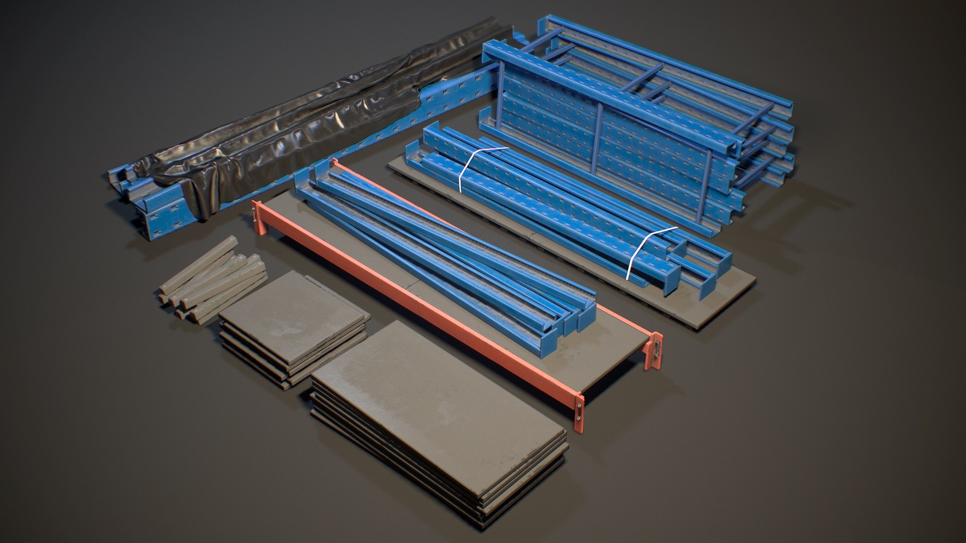 3D model storage rack - modular - TurboSquid 1179400
