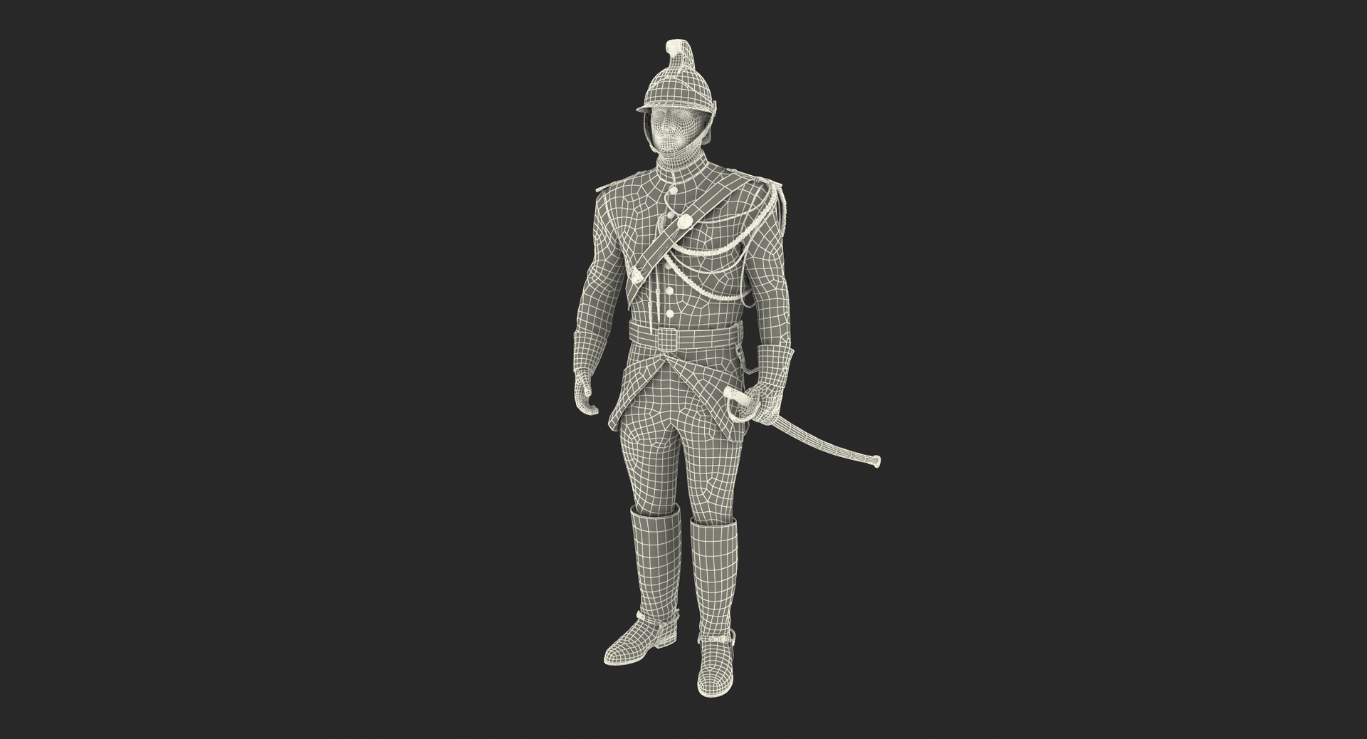 3d 1872 French Cuirassier Standing Model Turbosquid 1191771