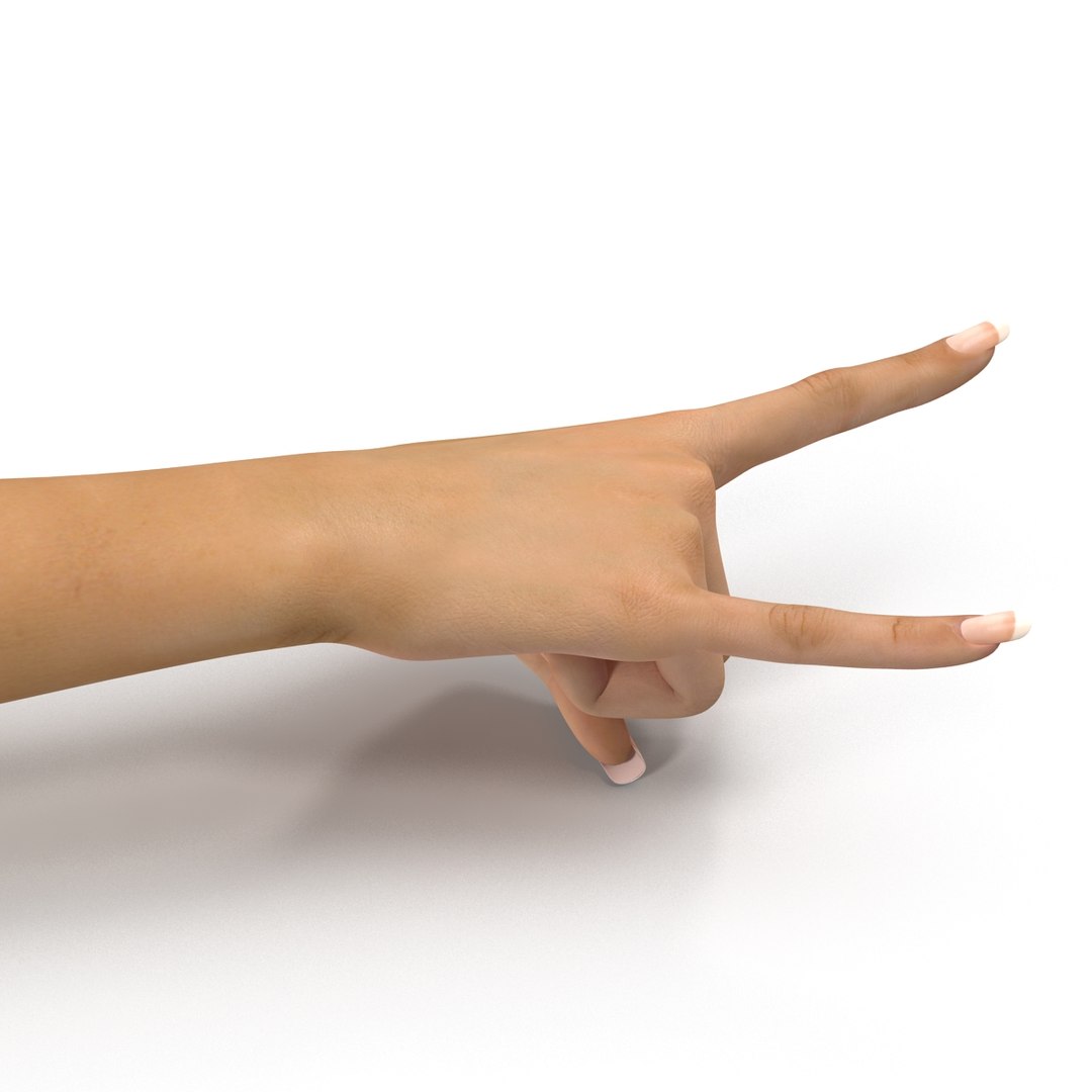 Female Hand Rock Roll 3d Max