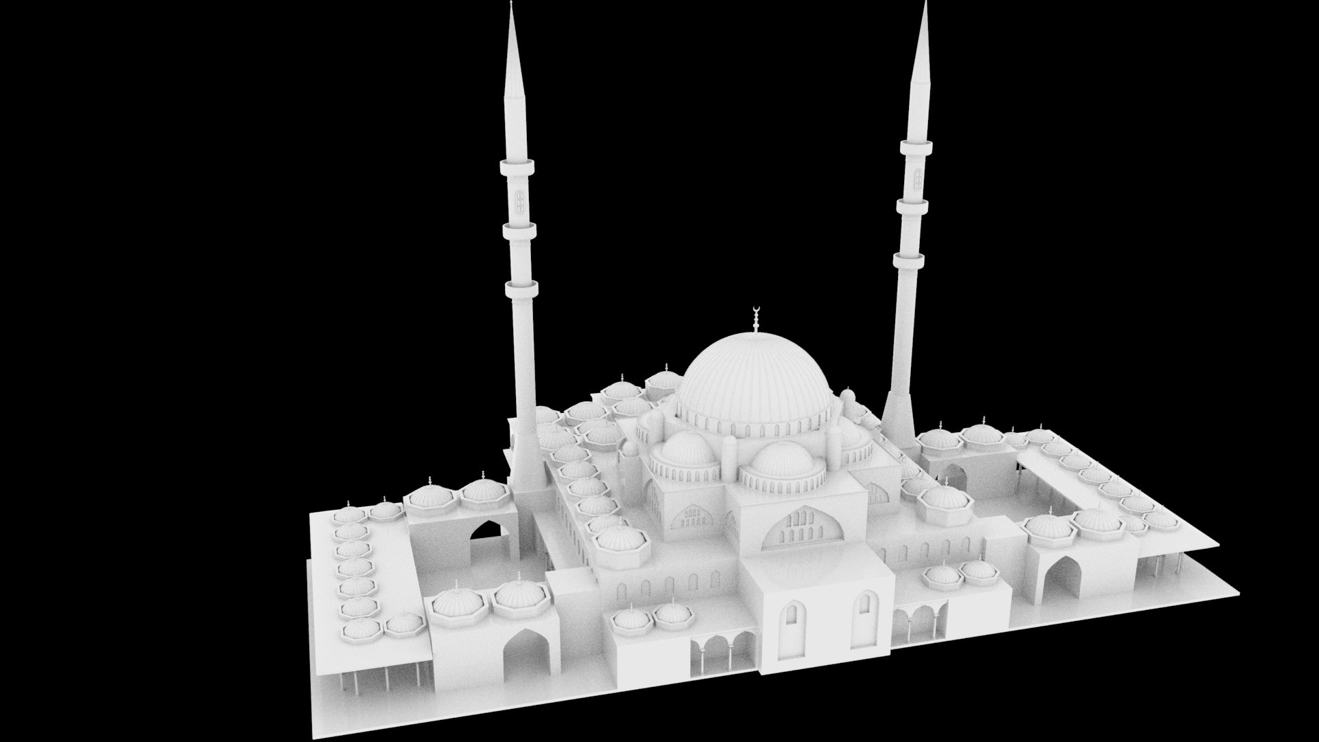 3D Sharjah Mosque Model - TurboSquid 2302794