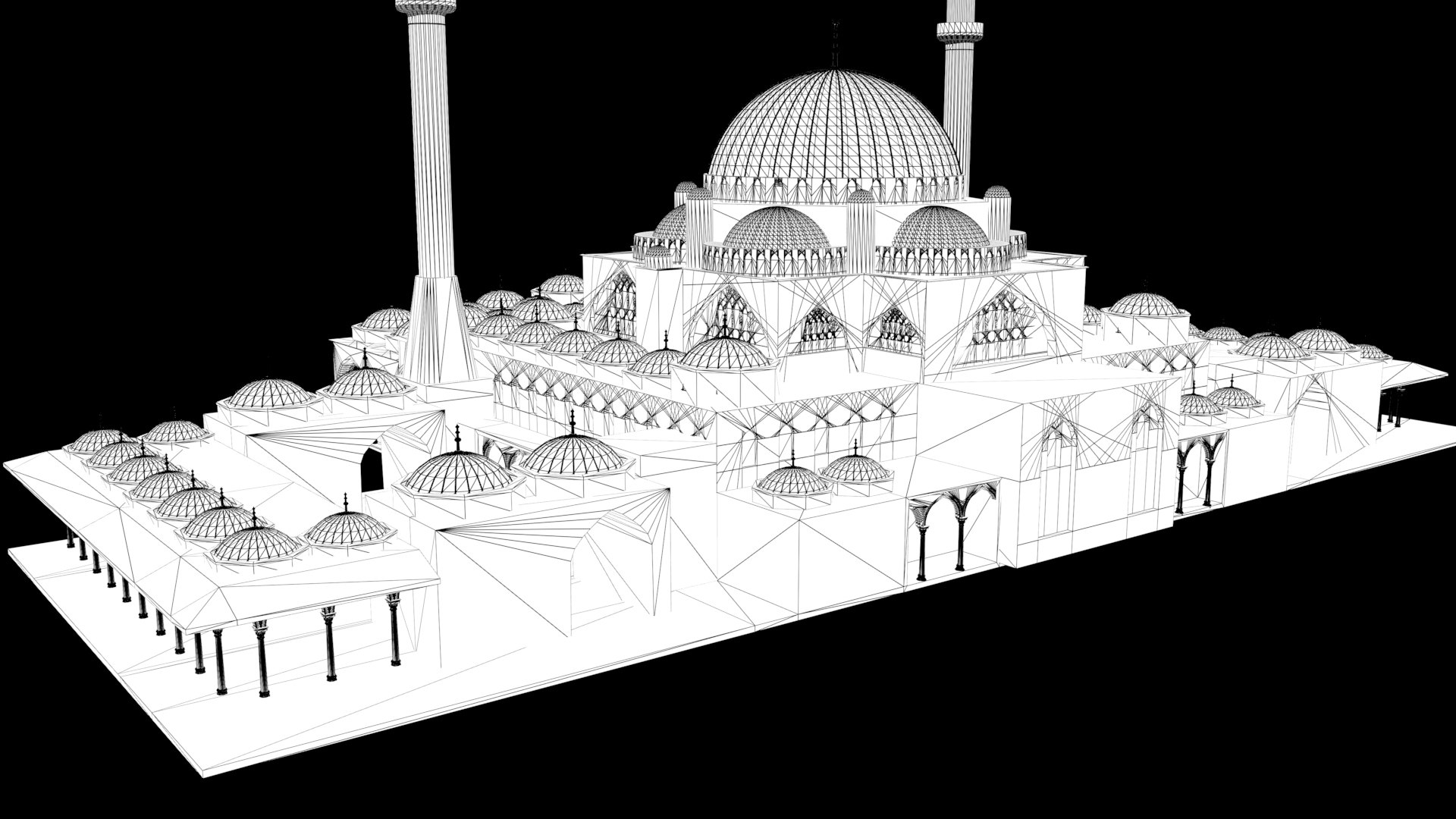 3D Sharjah Mosque Model - TurboSquid 2302794
