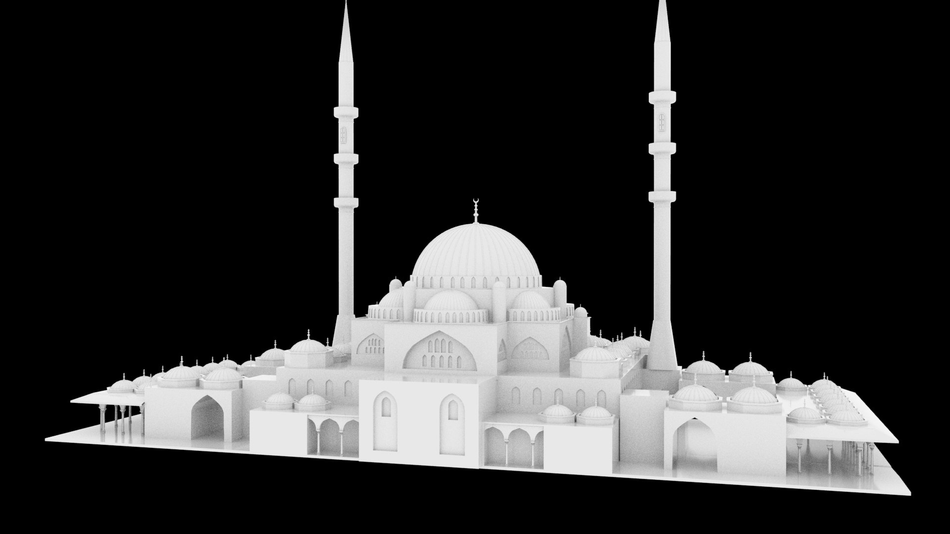 3D Sharjah Mosque Model - TurboSquid 2302794