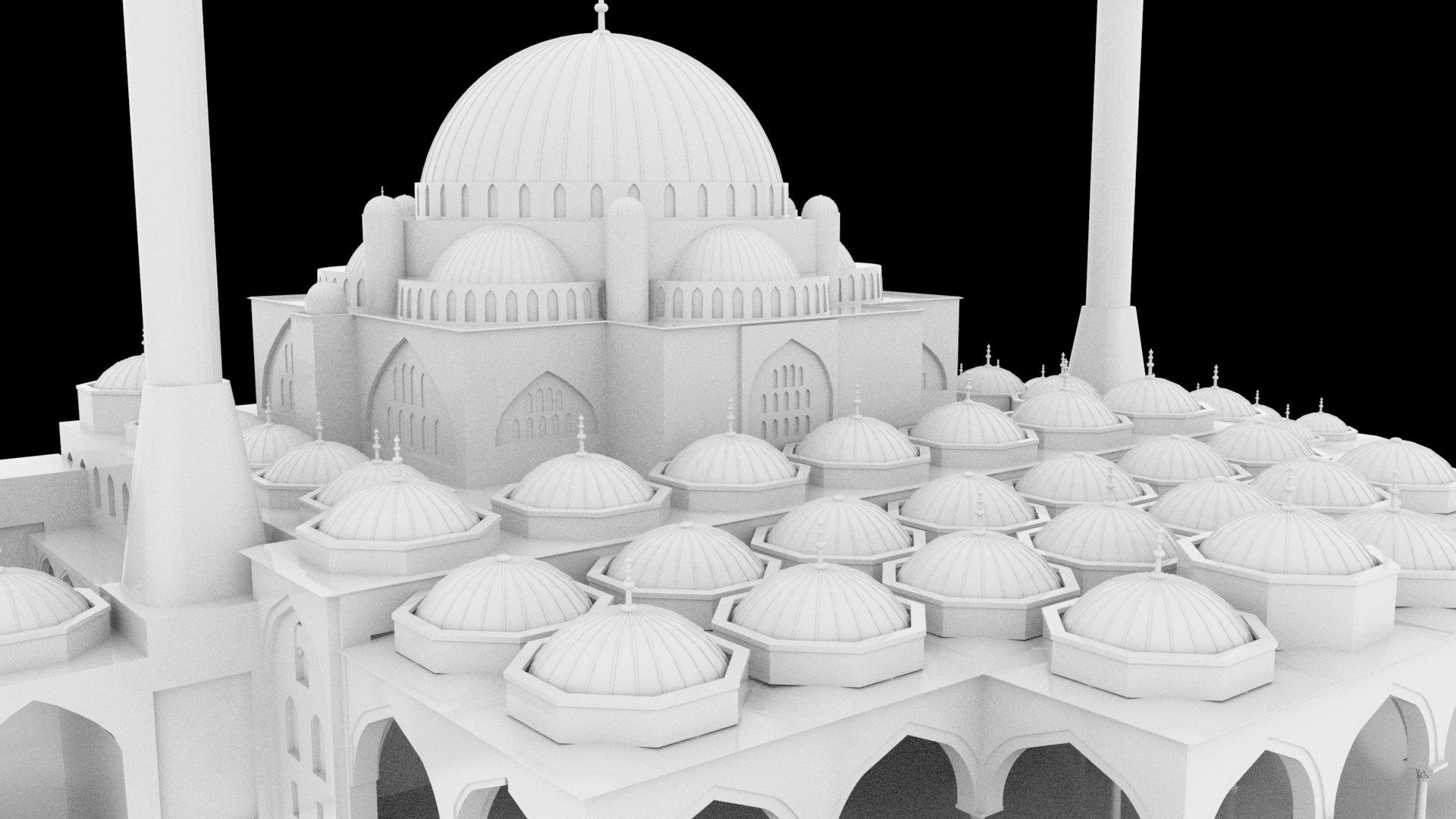 3D Sharjah Mosque Model - TurboSquid 2302794