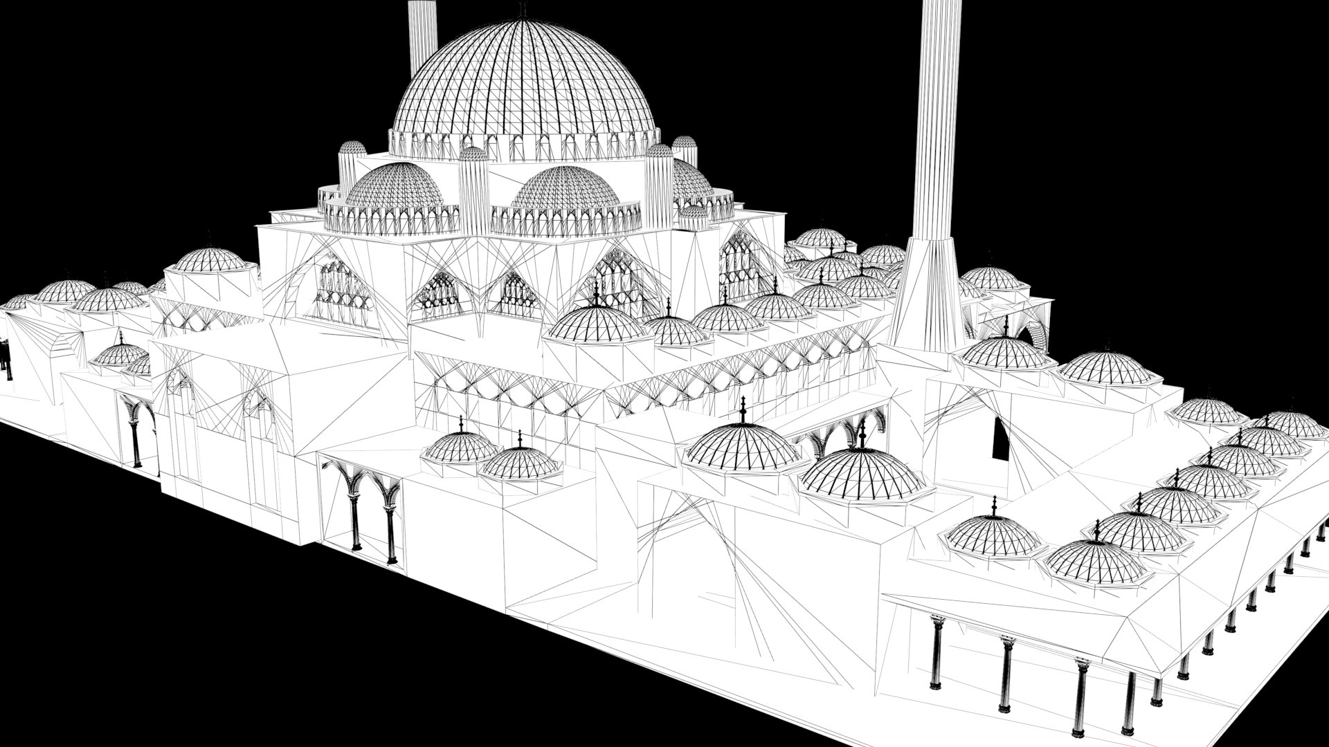 3D Sharjah Mosque Model - TurboSquid 2302794
