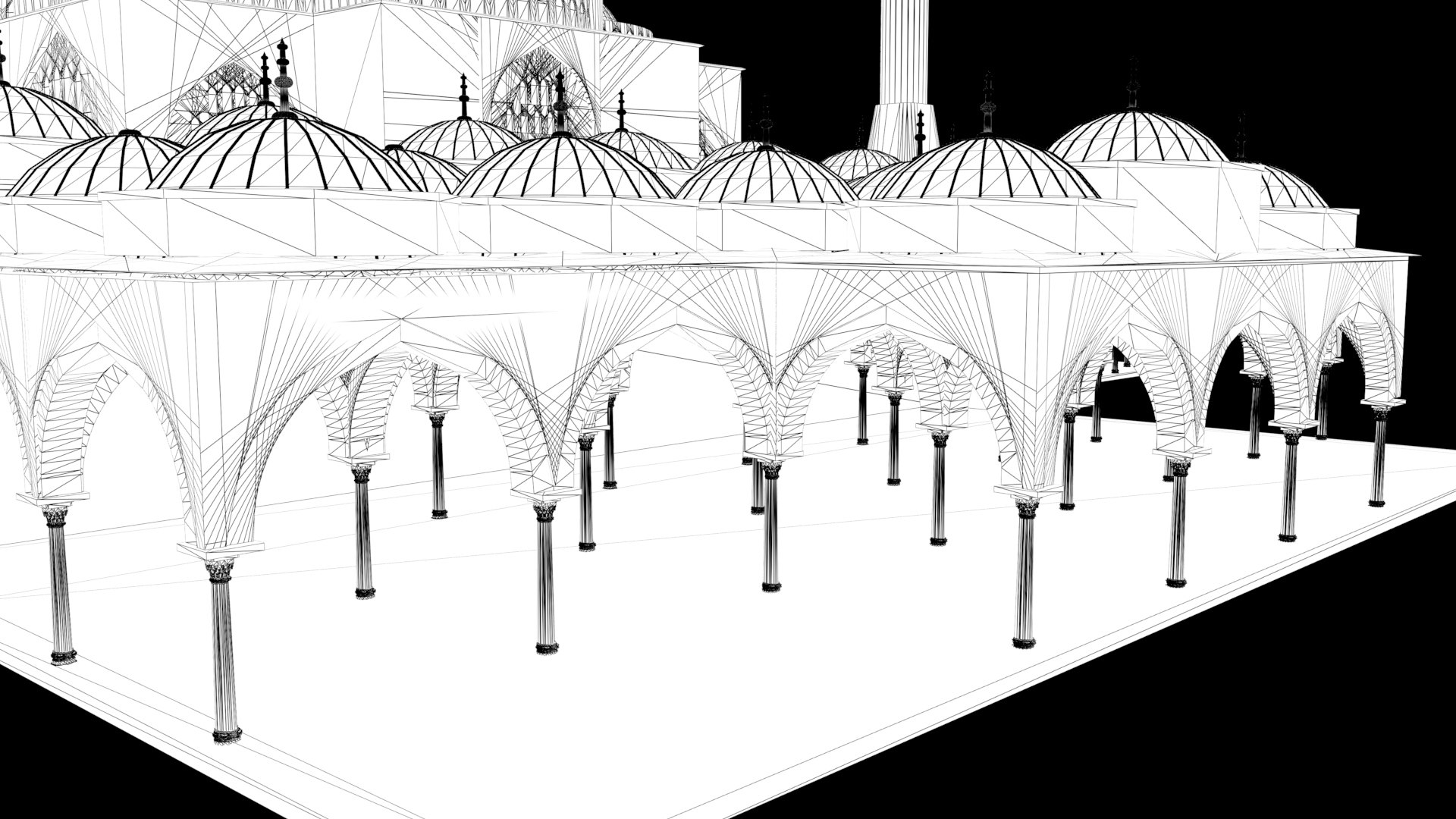 3D Sharjah Mosque Model - TurboSquid 2302794