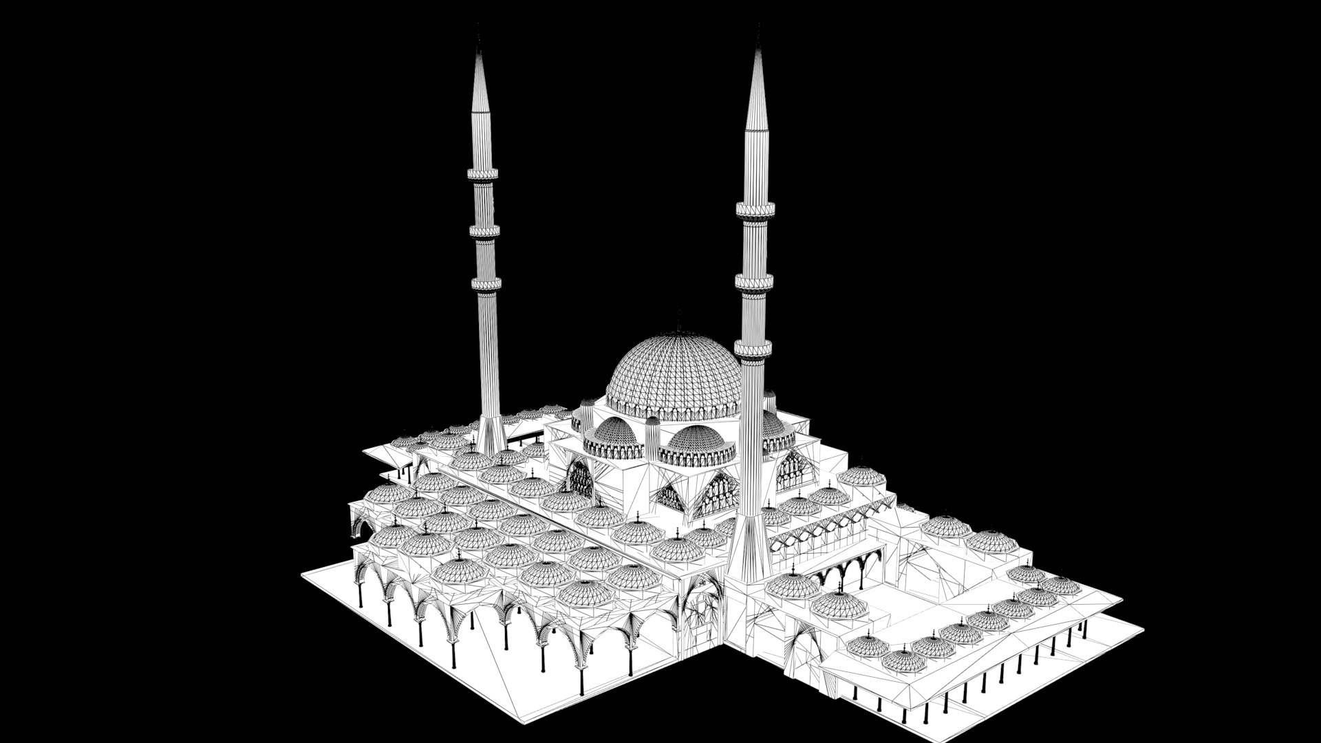 3D Sharjah Mosque Model - TurboSquid 2302794