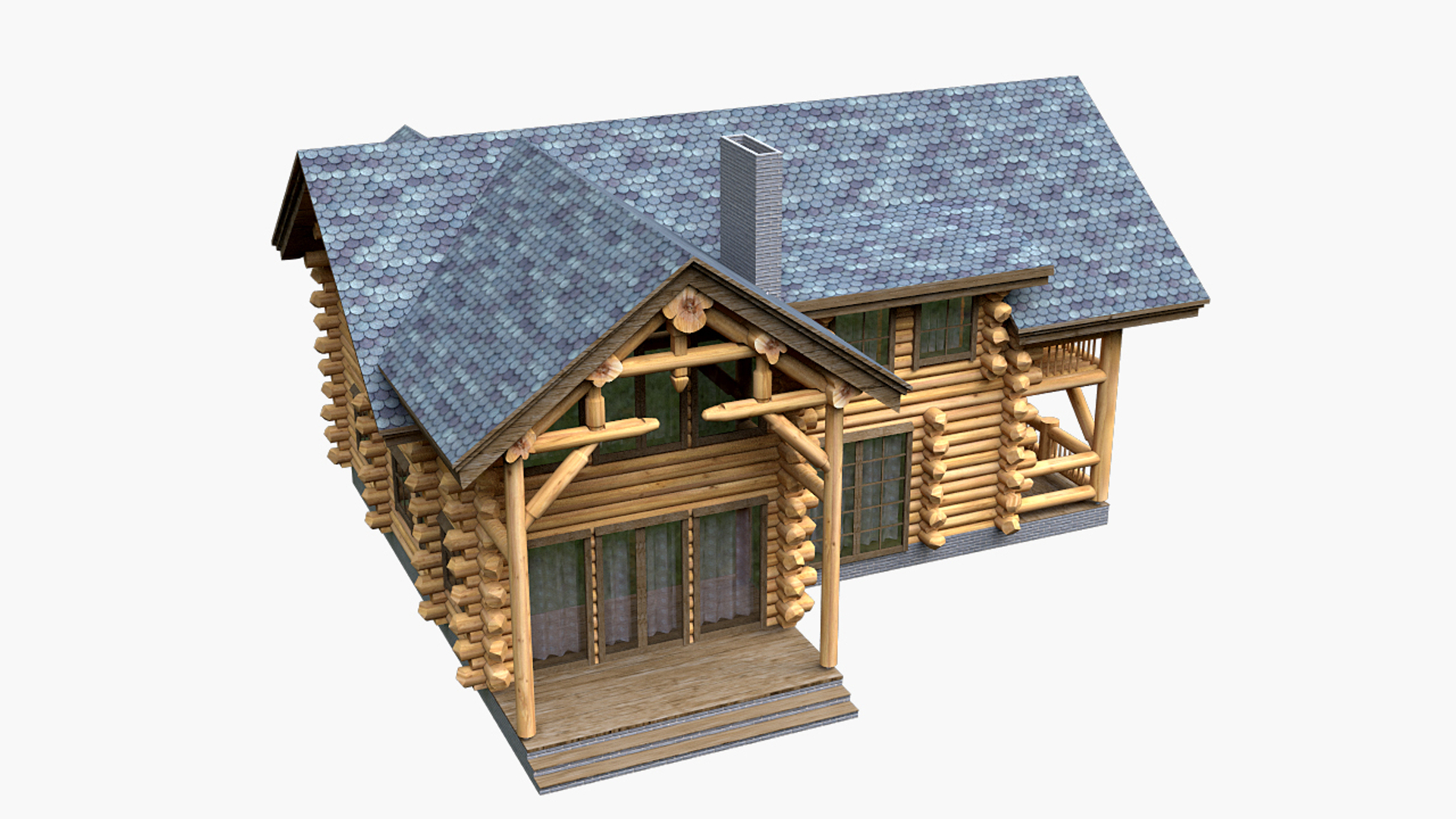 3d Wooden House Model